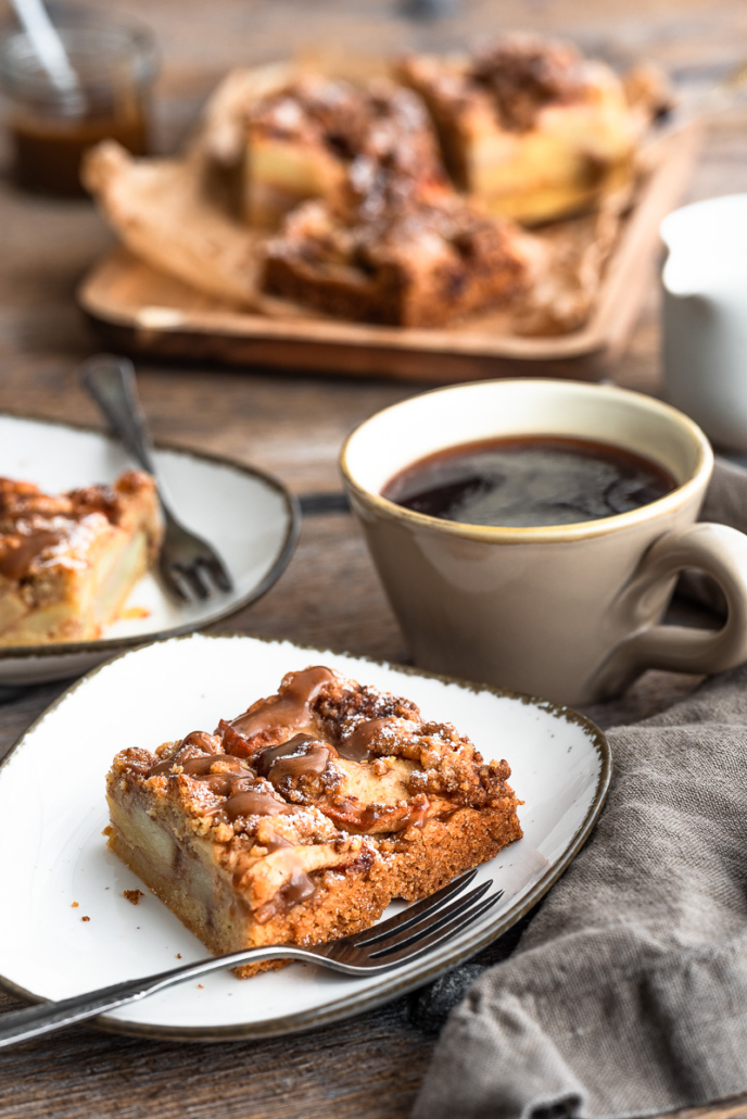 Boskop Apfelkuchen-Riegel mit Salted-Karamel - Salzig, Süß und Lecker